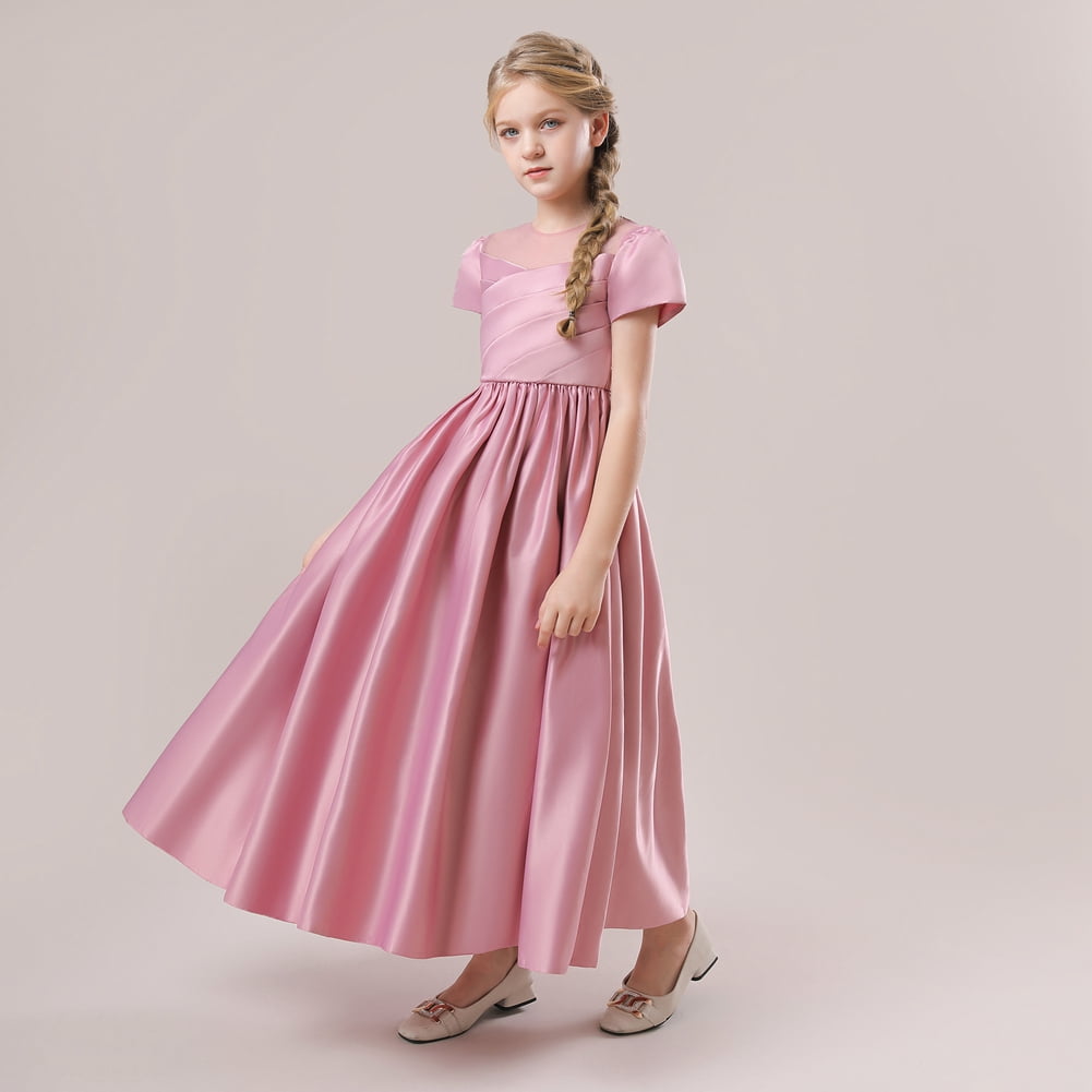 GYRATEDREAM Flower Girl Wedding Dress Long Bridesmaid Party Ball Gown ...