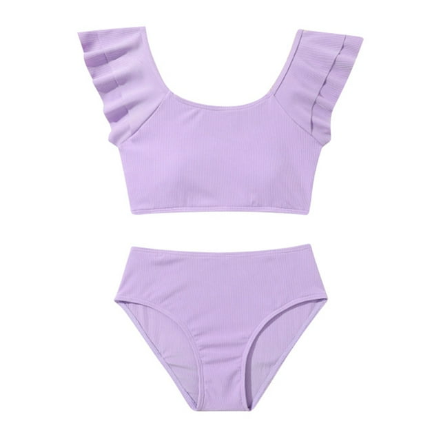 GYRATEDREAM Girl Swimsuit Ruffles Two Piece Bathing Suit Summer Bikini ...