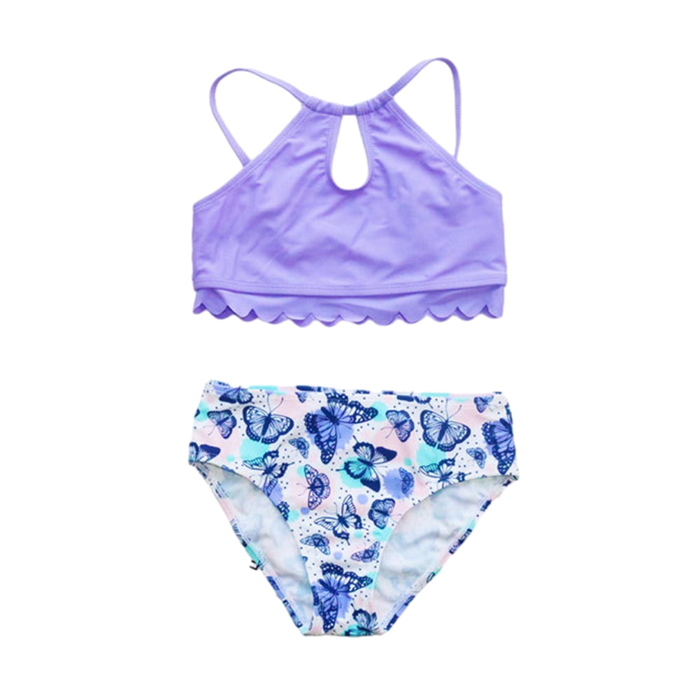 GYRATEDREAM Girl's 2 Piece Swimsuit High Waist Bathing Suit Teen Kids ...