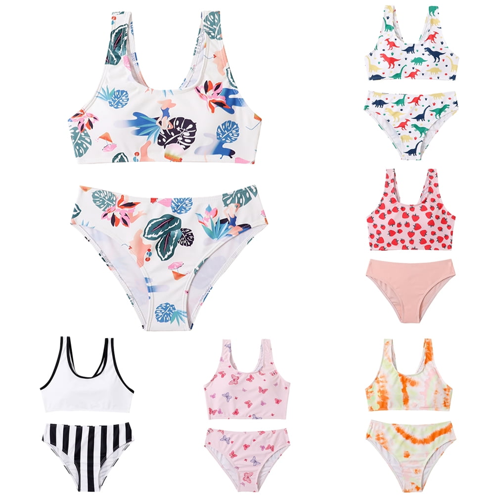 GYRATEDREAM Girl's Bikini Bathing Suit Two Piece Swimsuits 8-12 Years ...