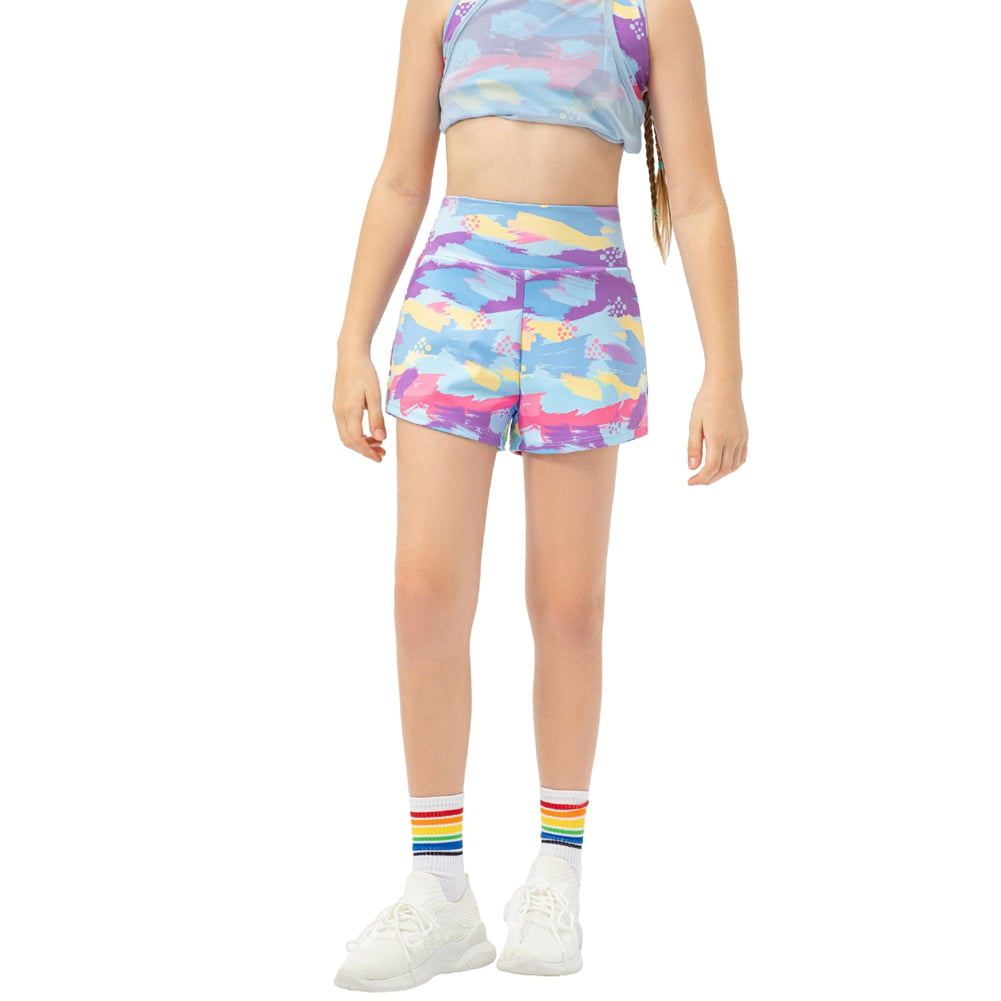 GYRATEDREAM Girls Athletic Shorts, Bike Shorts for Girls Kids Workout ...