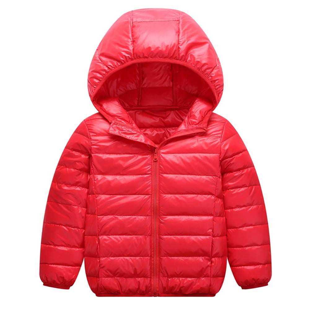 GYRATEDREAM Girls Boys Winter Puffer Down Jacket Kids Lightweight Packable Hooded Warm Coat 2 ...