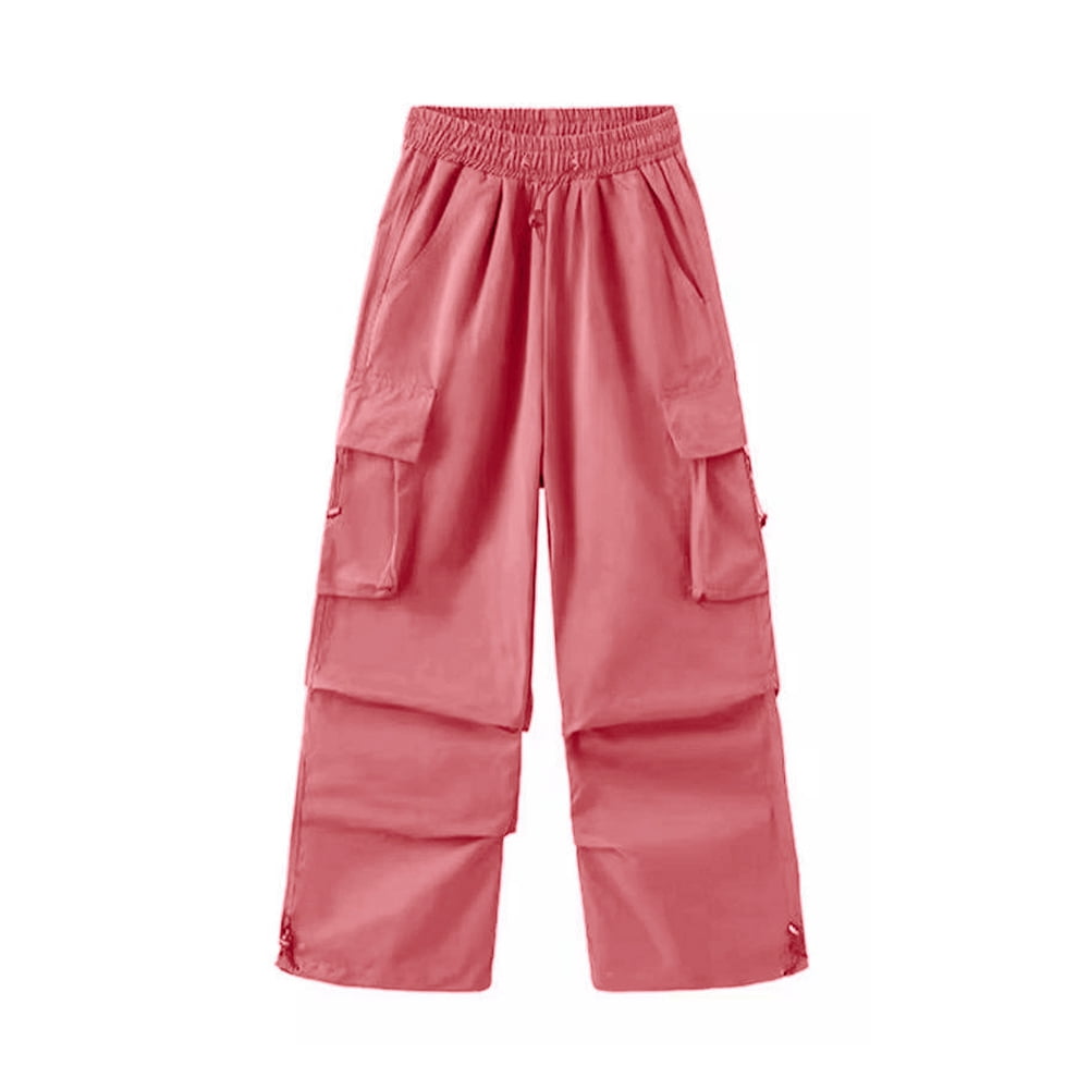GYRATEDREAM Girls Cargo Pants Elastic Waist Lightweight Outdoor Jogger ...