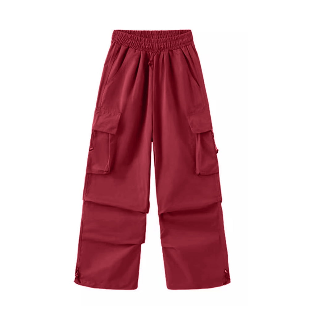 GYRATEDREAM Girls Cargo Pants Elastic Waist Lightweight Outdoor Jogger ...