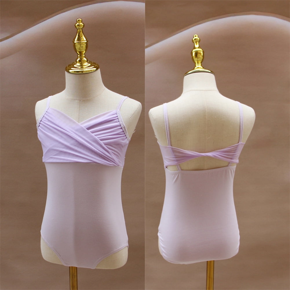 GYRATEDREAM Girls Cotton Ballet Leotards Kids Adjustable Spaghetti Straps Bodysuit Children ...