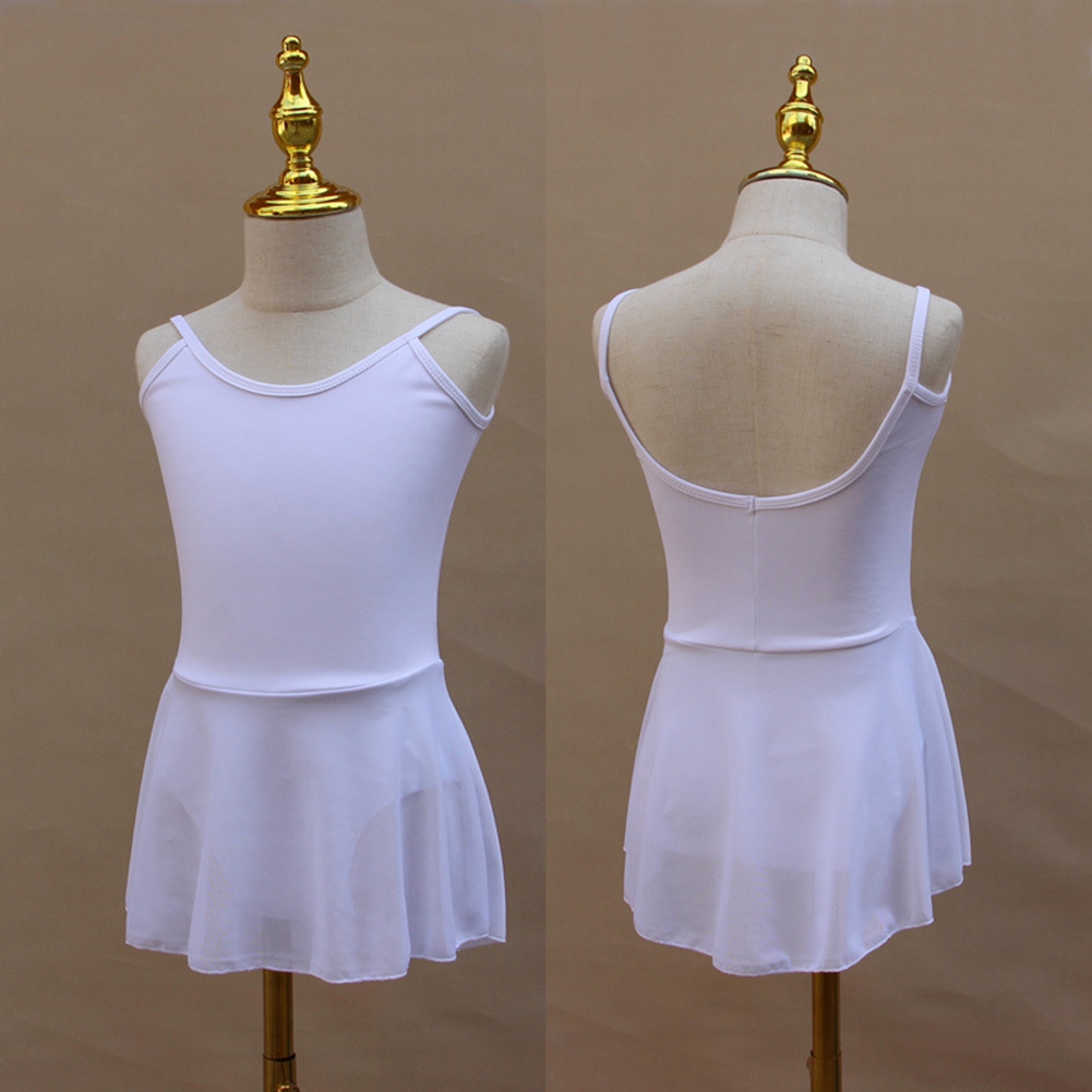 GYRATEDREAM Girls Cotton Ballet Leotards with Skirt Kids Adjustable ...