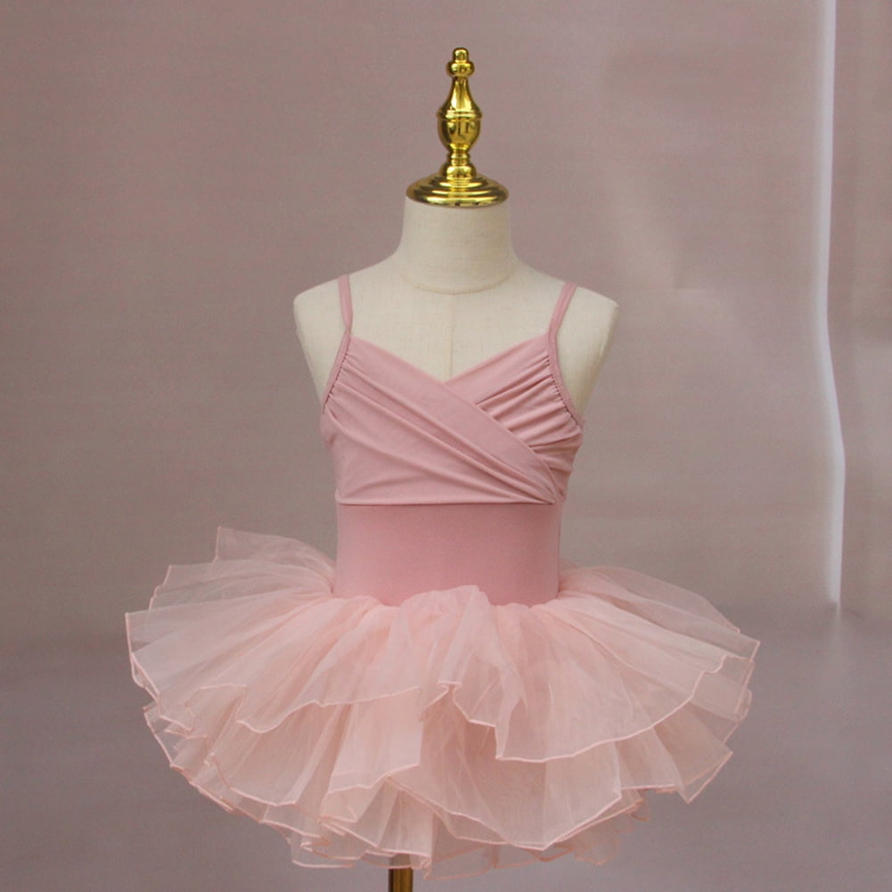 GYRATEDREAM Girls Cotton Ballet Leotards with Tulle Skirt Kids ...
