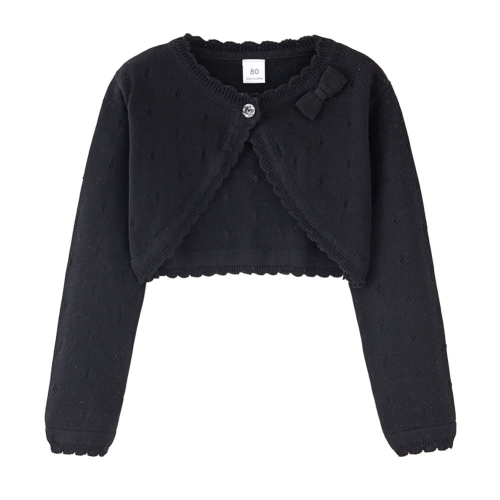 GYRATEDREAM Girls' Knitted Bolero Cardigan Sweater Kids Long Sleeve ...