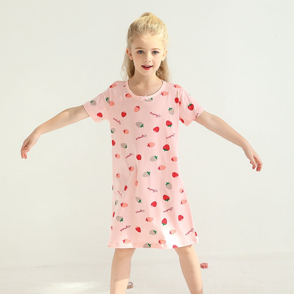 GYRATEDREAM Girls Nightgowns Flutter Short Sleeves Princess Nightgown ...