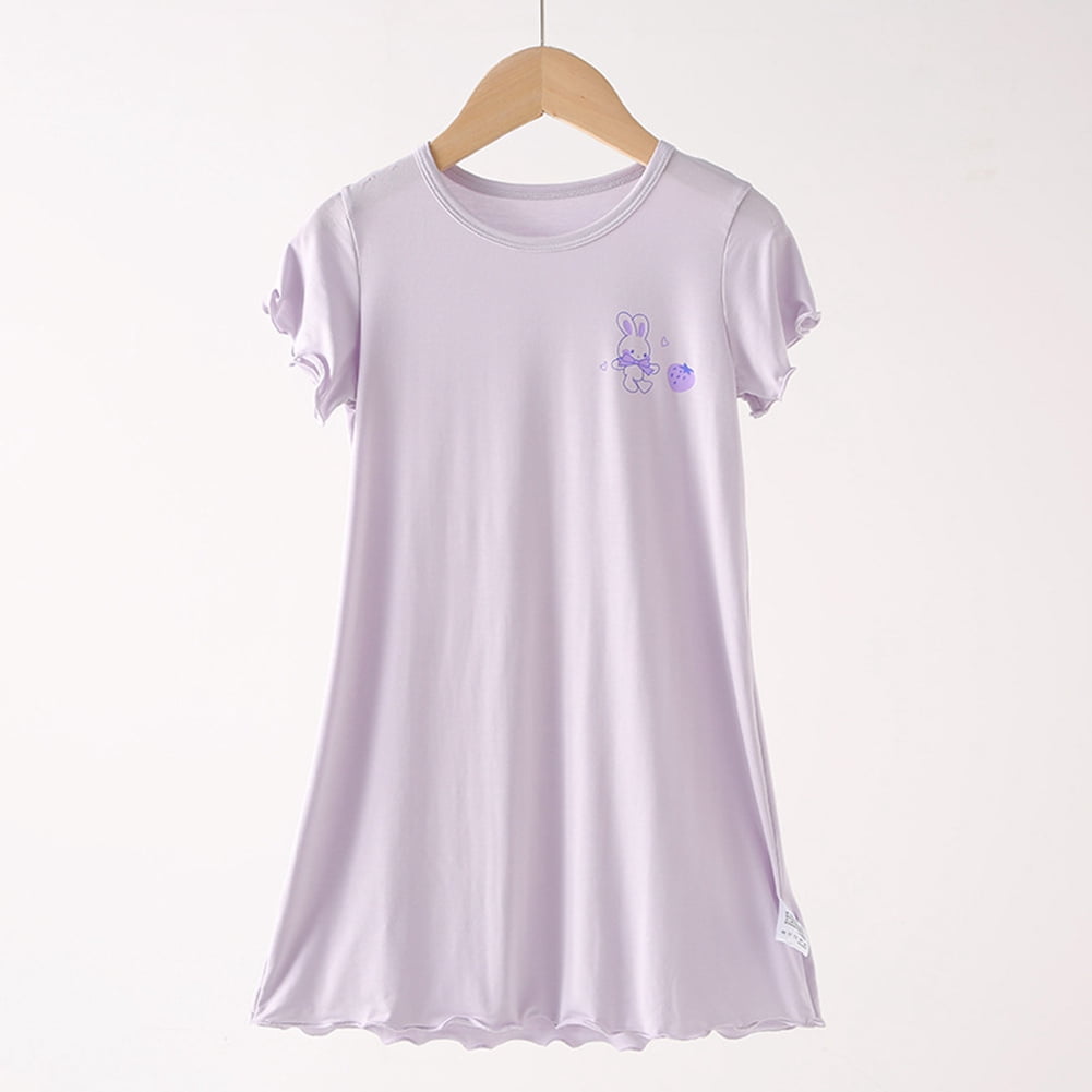 Gyratedream Girls Nightgowns Sleepwear Short Sleeve Pajama Dress Soft