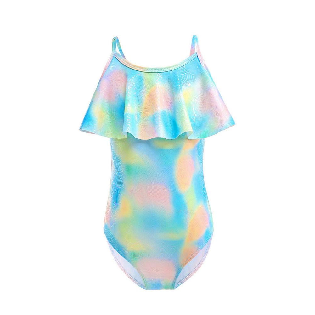 GYRATEDREAM Girls One Piece Swimsuits Gradient Bathing Suit for Kids ...
