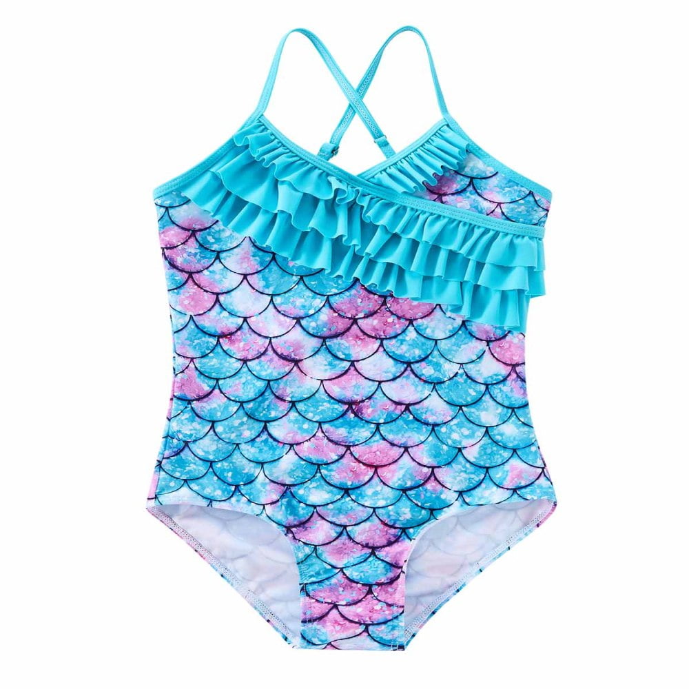 GYRATEDREAM Girls One Piece Swimsuits Quick Dry Beach Sets Bathing ...