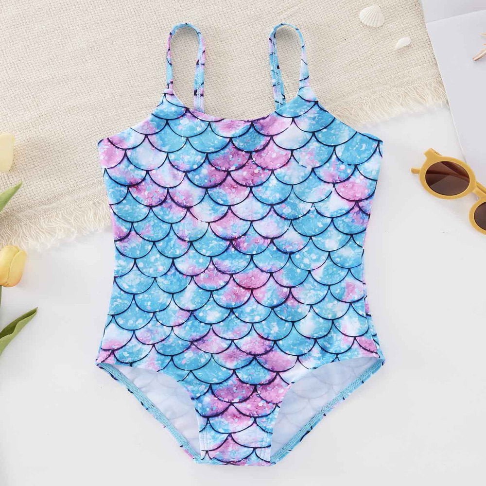 GYRATEDREAM Girls One Piece Swimsuits Quick Dry Beach Sets Bathing ...