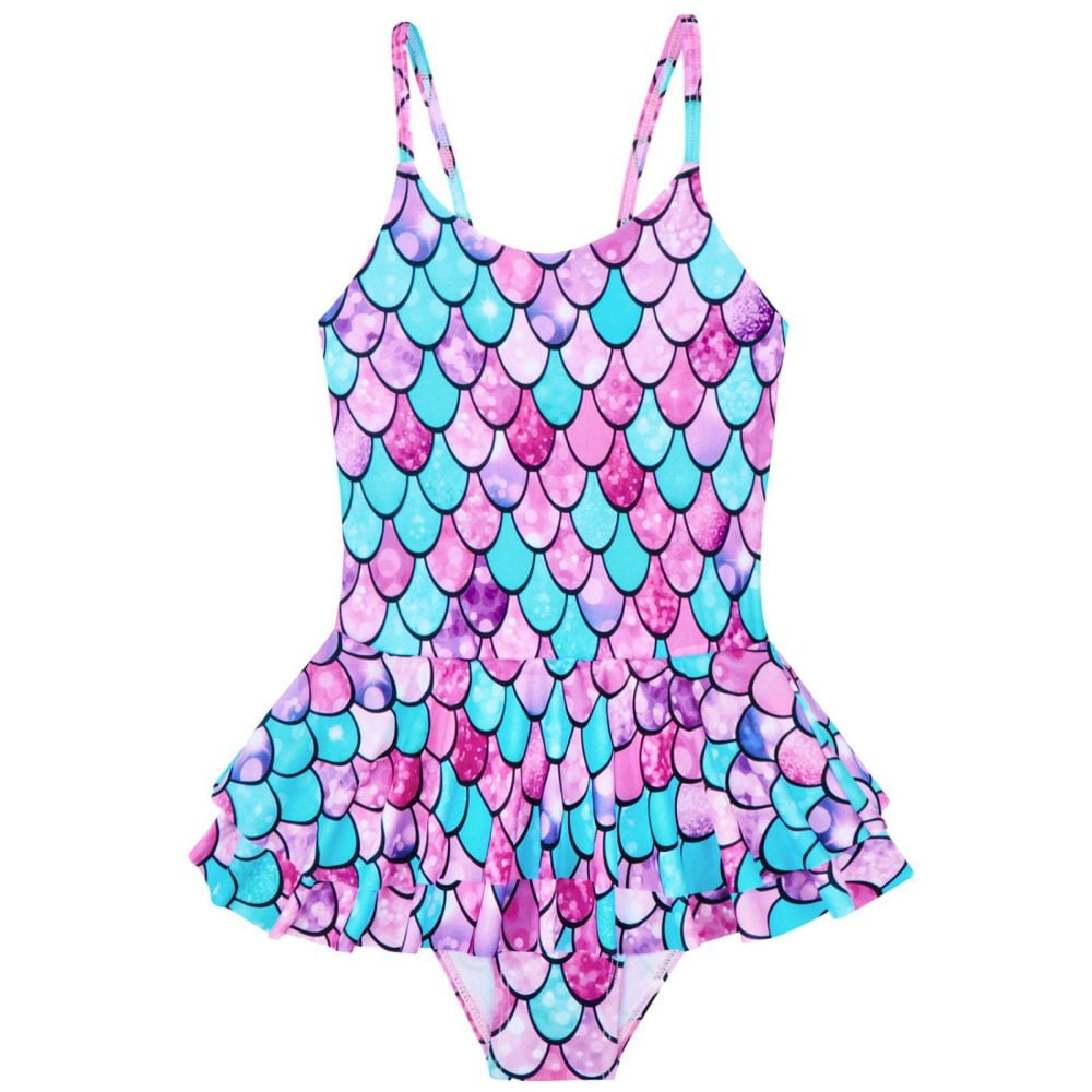 GYRATEDREAM Girls One Piece Swimsuits Sleeveless Swimsuits Beach ...
