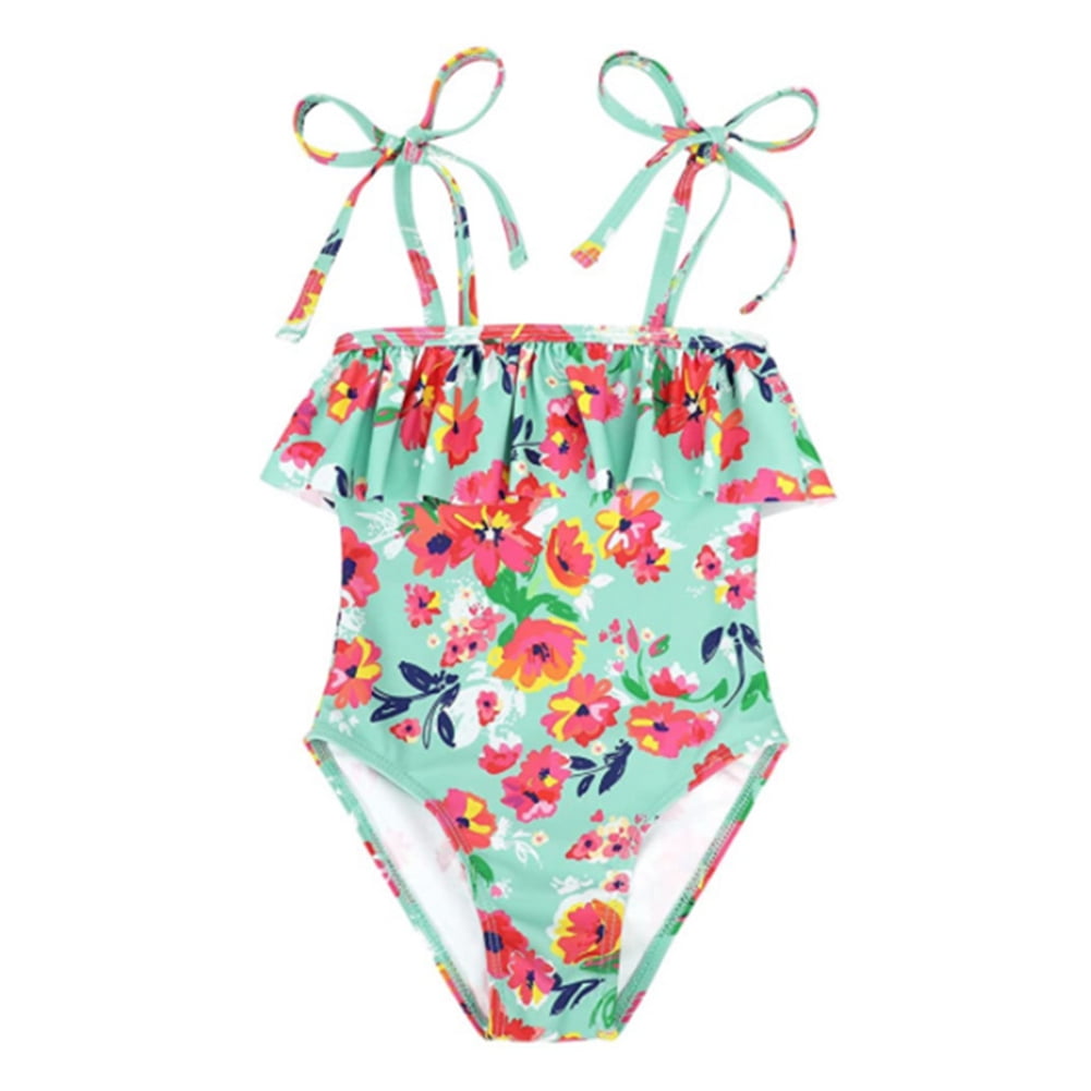 GYRATEDREAM Girls One Piece Swimsuits Summer Quick Dry Beach Bathing ...