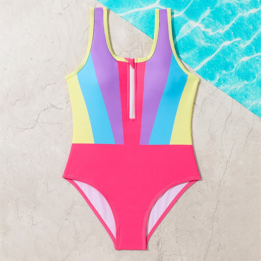 GYRATEDREAM Girls One Piece Swimsuits Summer UPF 50+ Quick Dry Beach ...