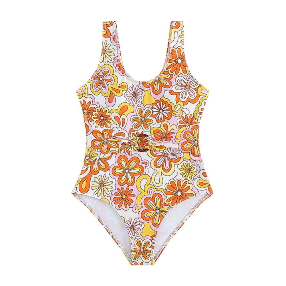 GYRATEDREAM Girls One Piece Swimsuits Summer UPF 50+ Quick Dry Beach ...