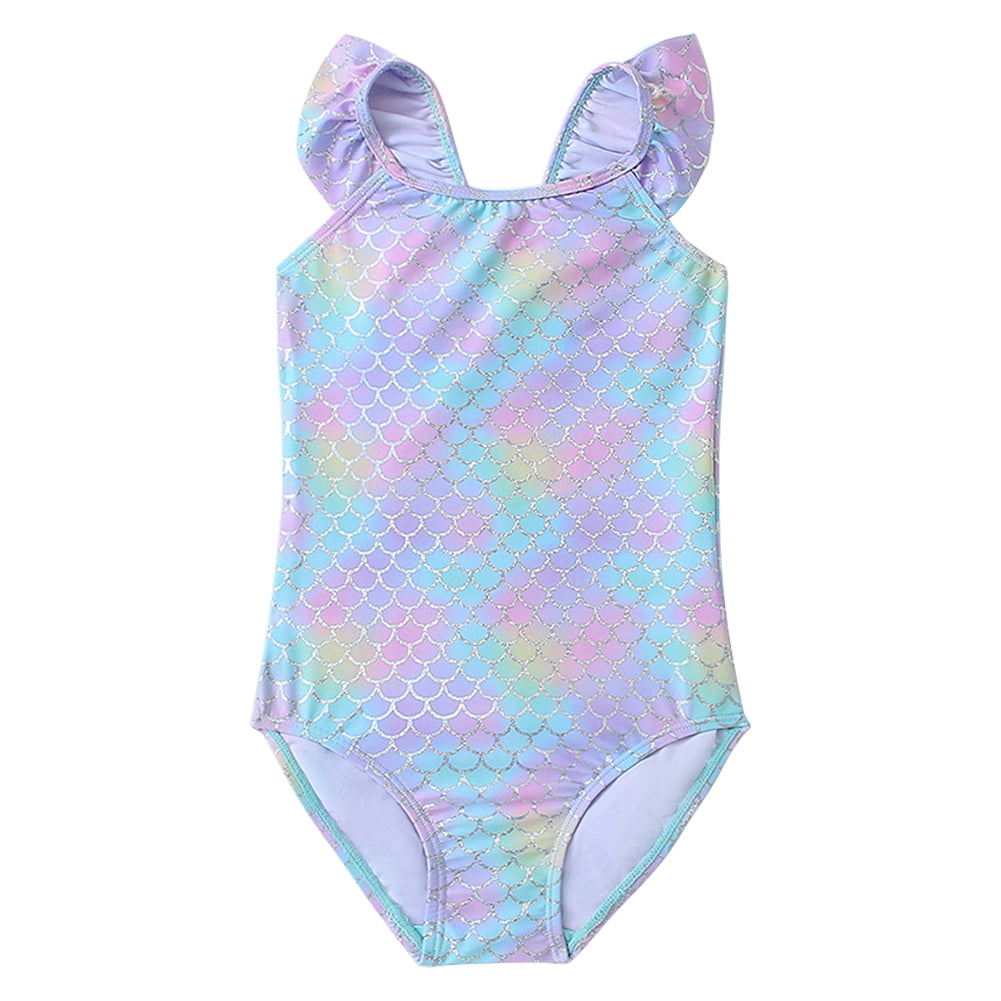 GYRATEDREAM Girls One Piece Swimsuits Summer UPF 50+ Quick Dry Cross ...