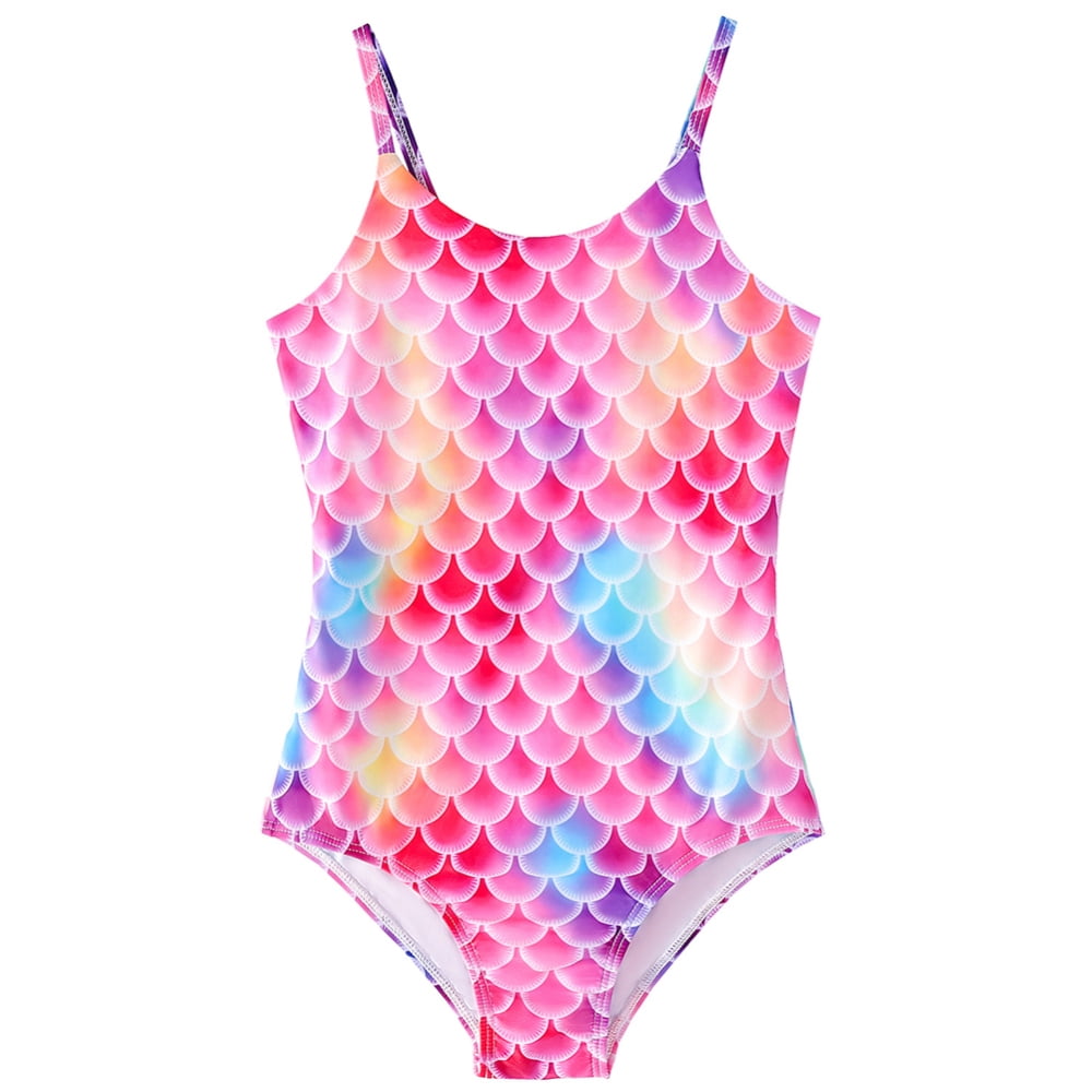 GYRATEDREAM Girls One Piece Swimsuits Summer UPF 50+ Quick Dry Cross ...