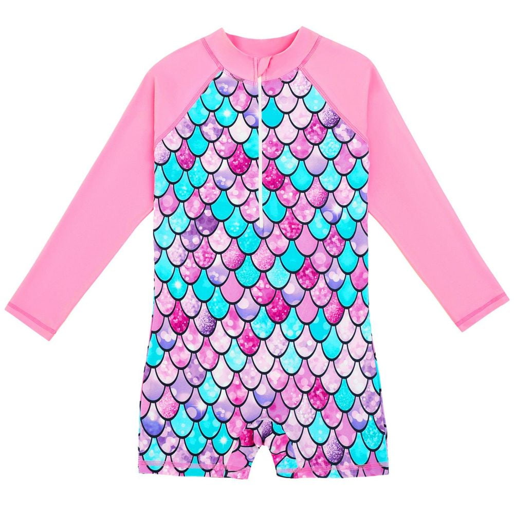 GYRATEDREAM Girls Rash Guard Long Sleeve Swimsuits One Piece Swimsuits ...