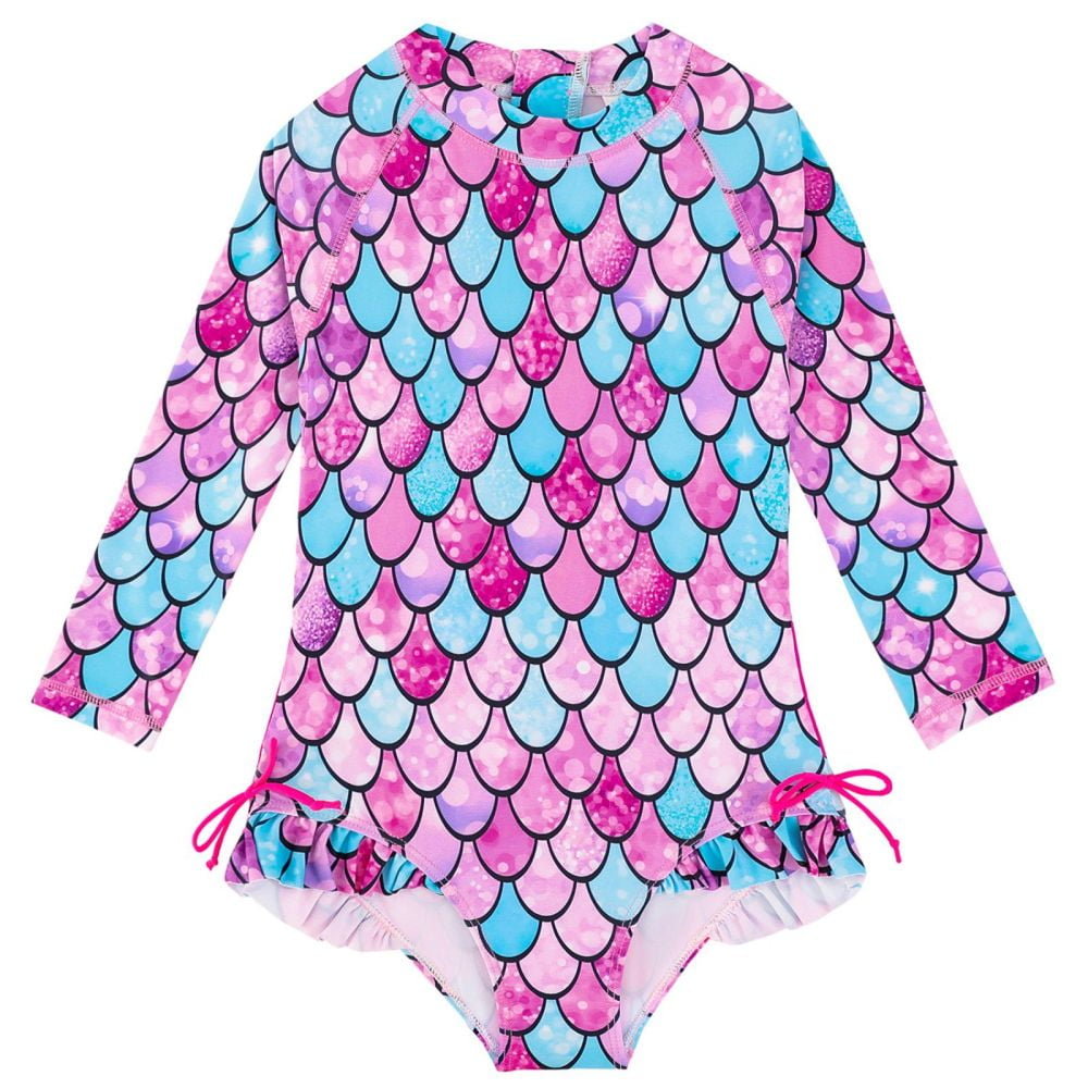 GYRATEDREAM Girls Rash Guard Long Sleeve Swimsuits One Piece Swimsuits ...