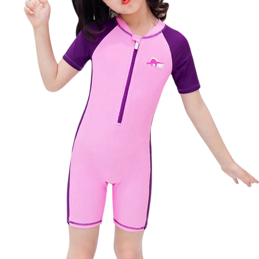 GYRATEDREAM Girls Rash Guard One Piece Swimsuits Kid Water Sport UPF 50 ...