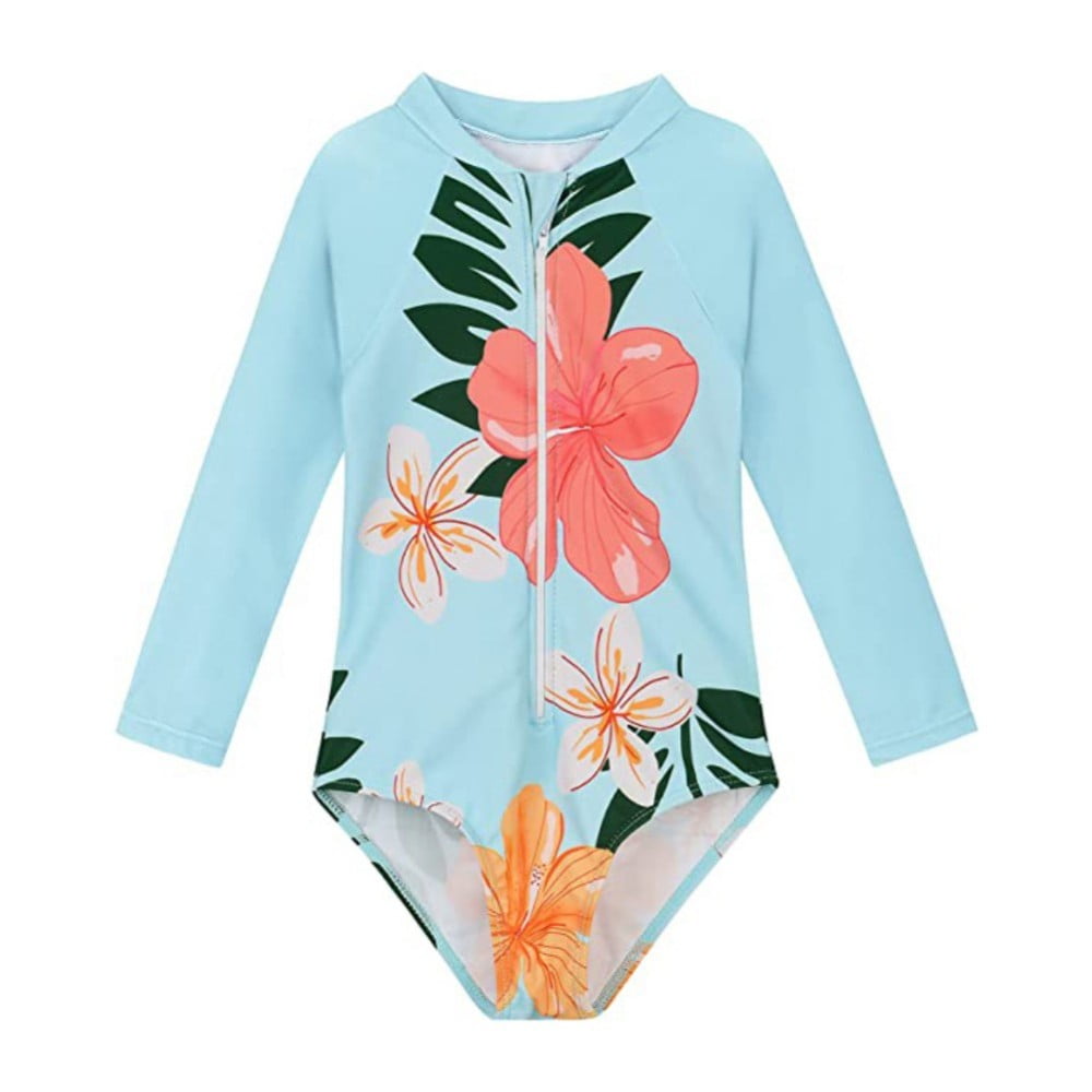 GYRATEDREAM Girls Rash Guard One Piece Swimsuits Long Sleeve UPF 50 ...