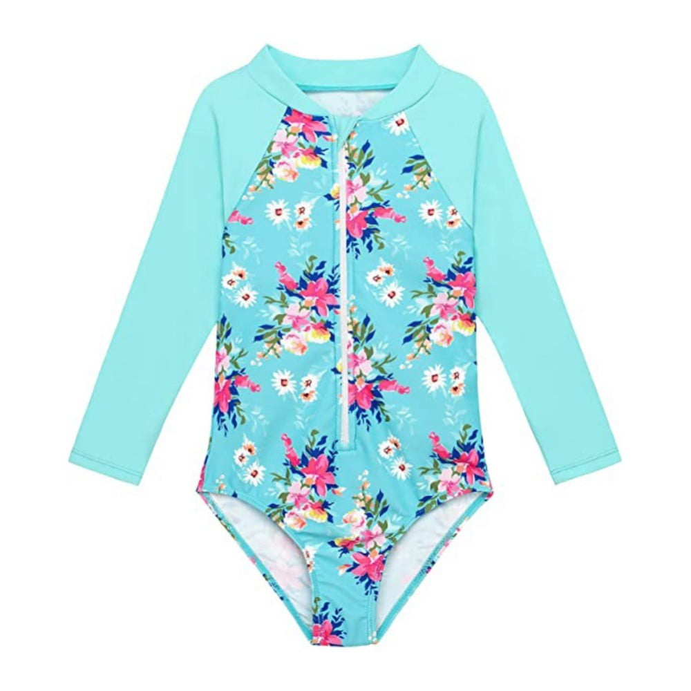 GYRATEDREAM Girls Rash Guard One Piece Swimsuits Long Sleeve UPF 50 ...