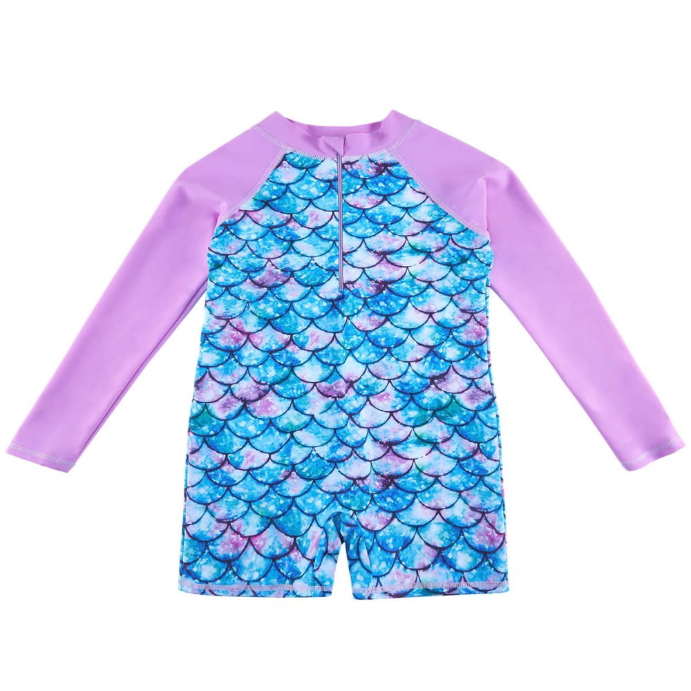 GYRATEDREAM Girls Rash Guard One Piece Swimsuits Long Sleeve UPF 50 ...