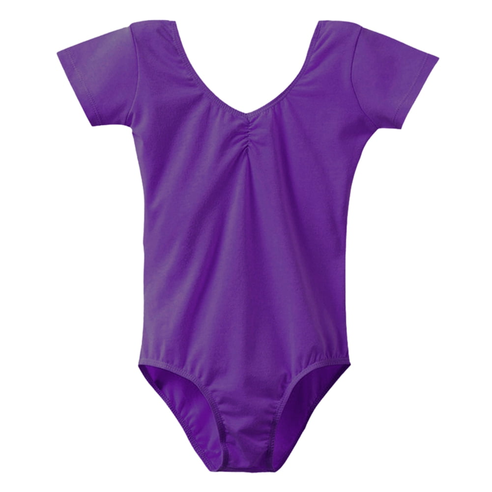 GYRATEDREAM Girls Short Sleeve Ballet Leotard Dance Leotard Team Basic ...