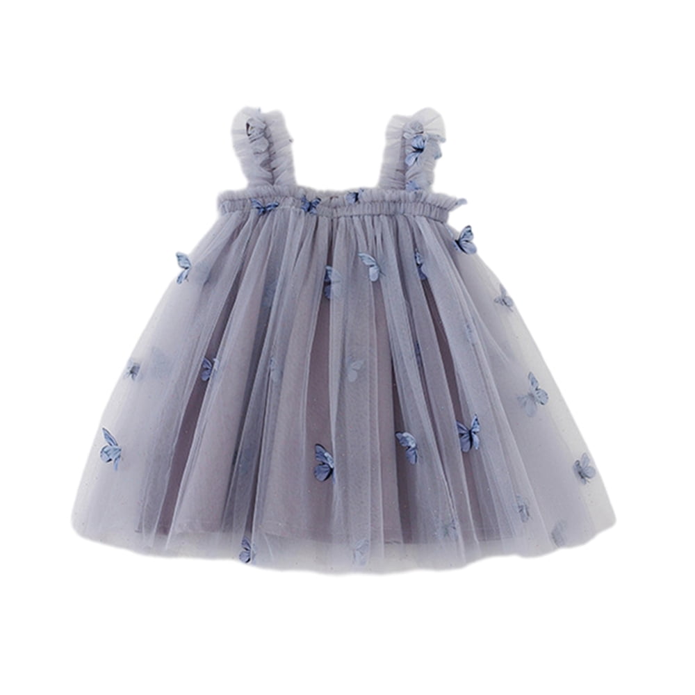 GYRATEDREAM Girls Special Occasion Dresses Summer Butterfly Print Sling ...