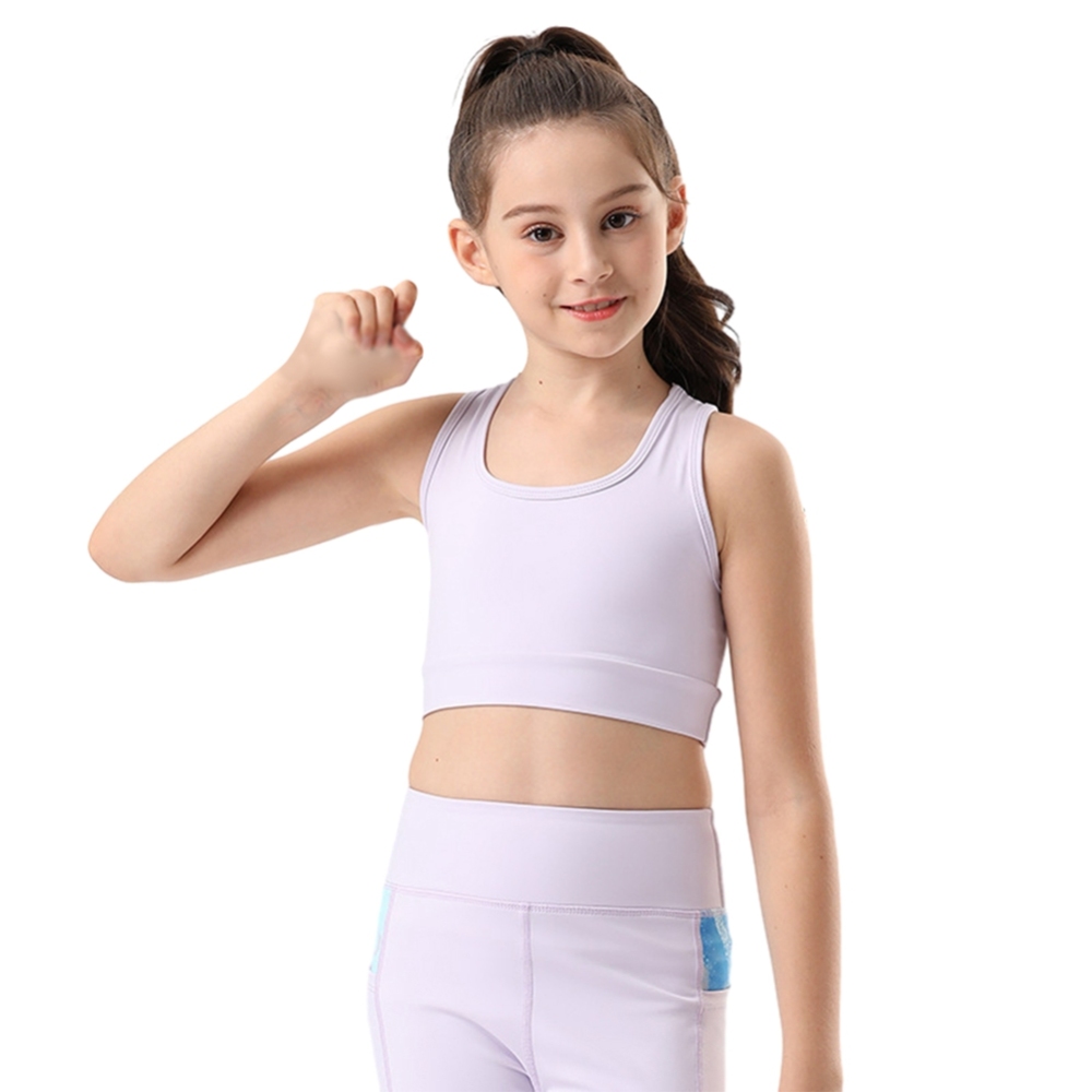 GYRATEDREAM Girls' Sports Bras - Stretch Crop Tank Top Seamless ...