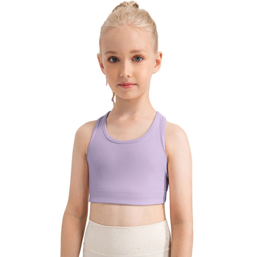 GYRATEDREAM Girls Sprots Bra Seamless Training Bra Girls Dance Yoga Run ...