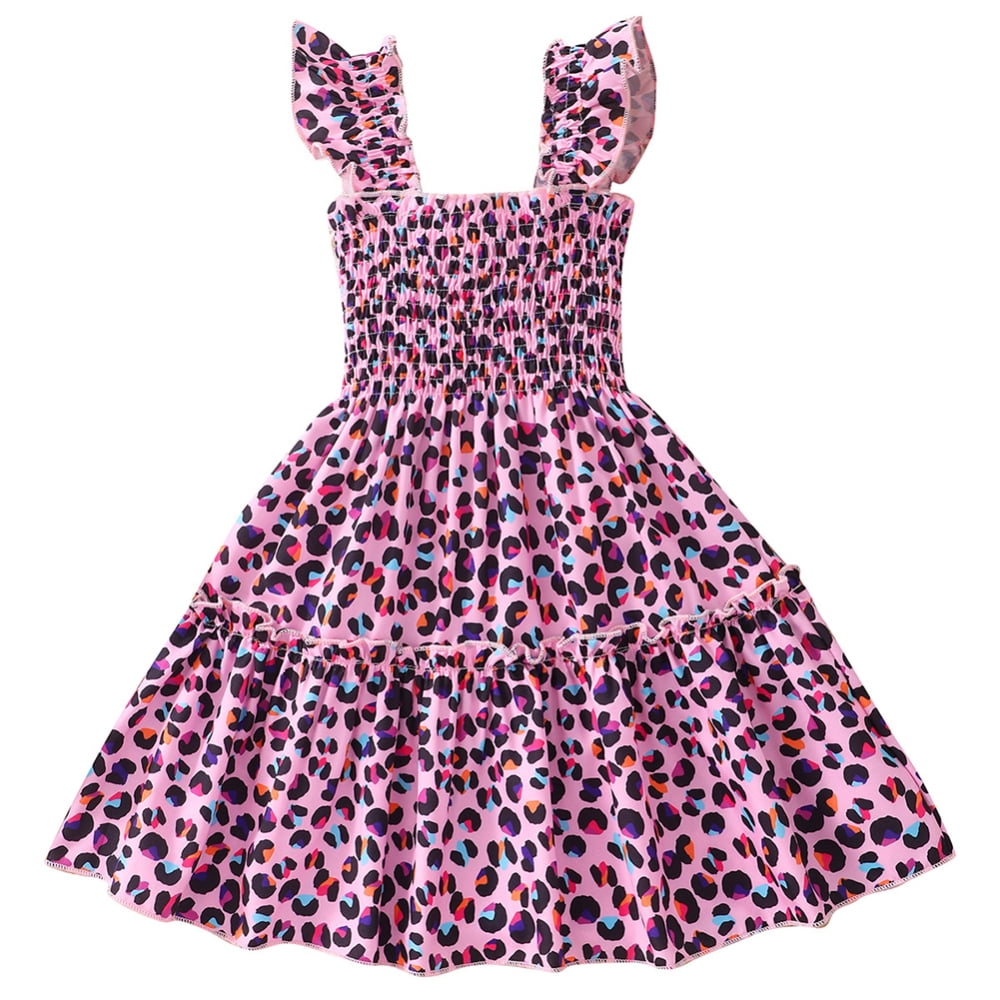 GYRATEDREAM Girls Summer Dress Flutter Sleeve A Line Casual Elegant ...
