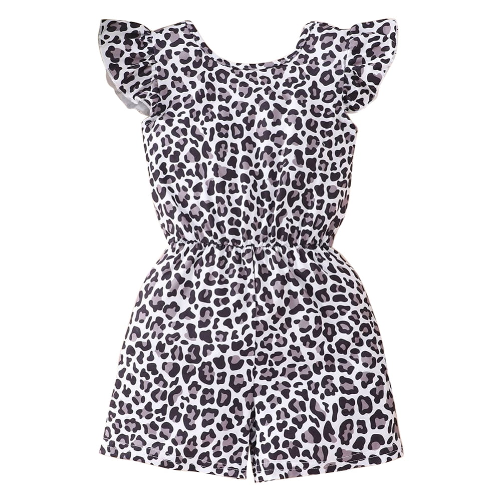 GYRATEDREAM Girls Summer Jumpsuits Flutter-Sleeve One Piece Rompers ...