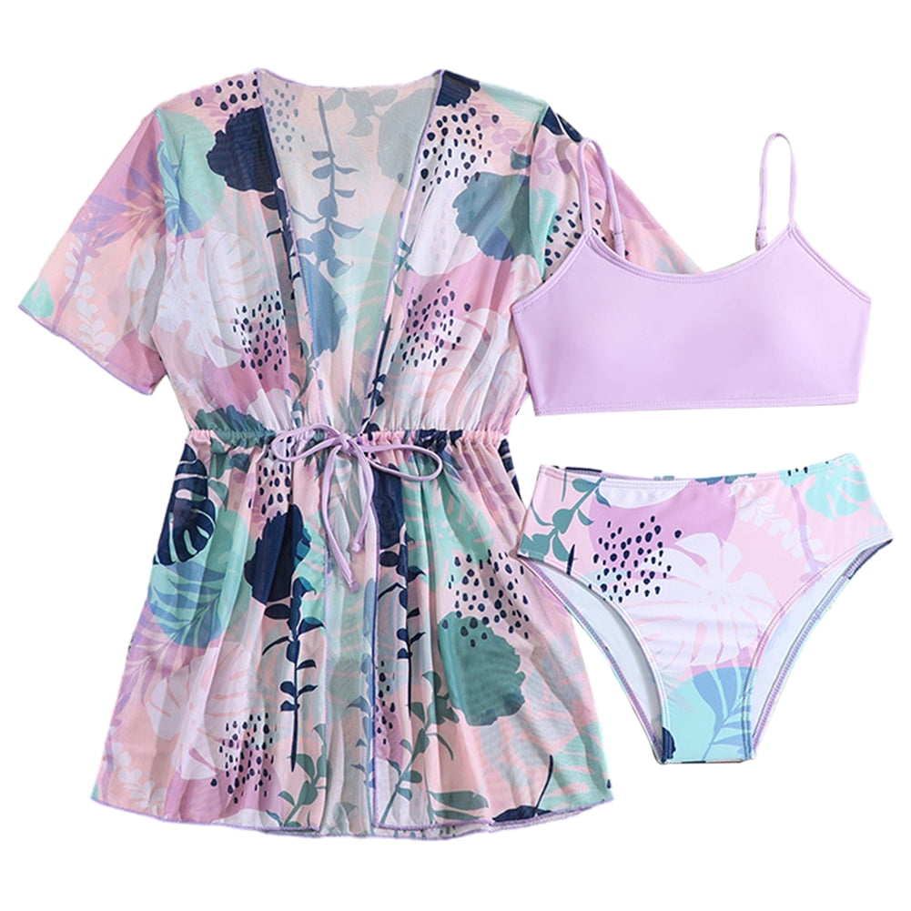 GYRATEDREAM Girls Swimsuit 3 Piece Bikini Bathing Suit Kids Cute ...