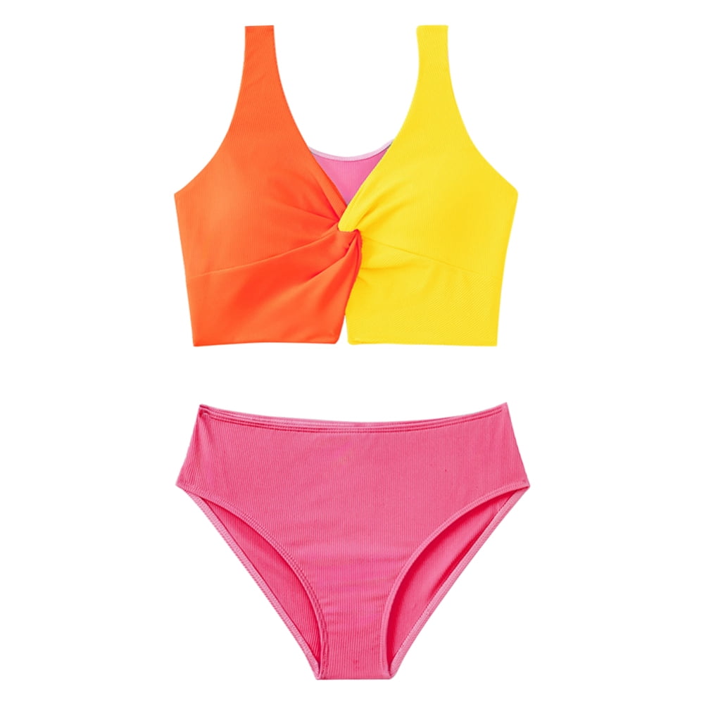 GYRATEDREAM Girls Swimsuit Bathing Suits Criss Cross Bikini Set Two ...