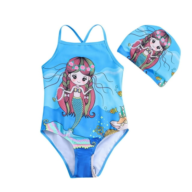 GYRATEDREAM Girls Swimsuits One-Piece Bathing Suits Kids Sport Athletic ...