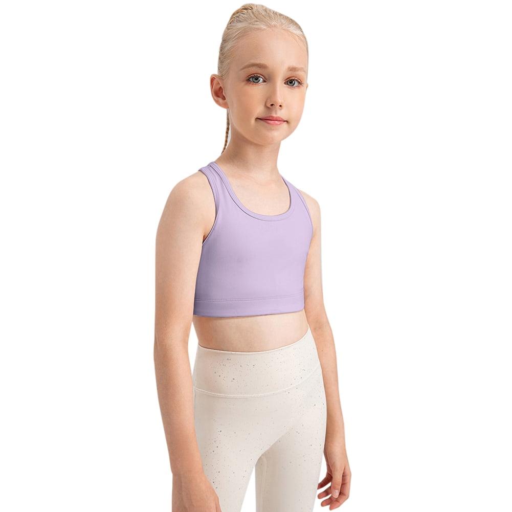 GYRATEDREAM Girls Training Bra - Sports Bra Scoop Neck Yoga Bra for ...