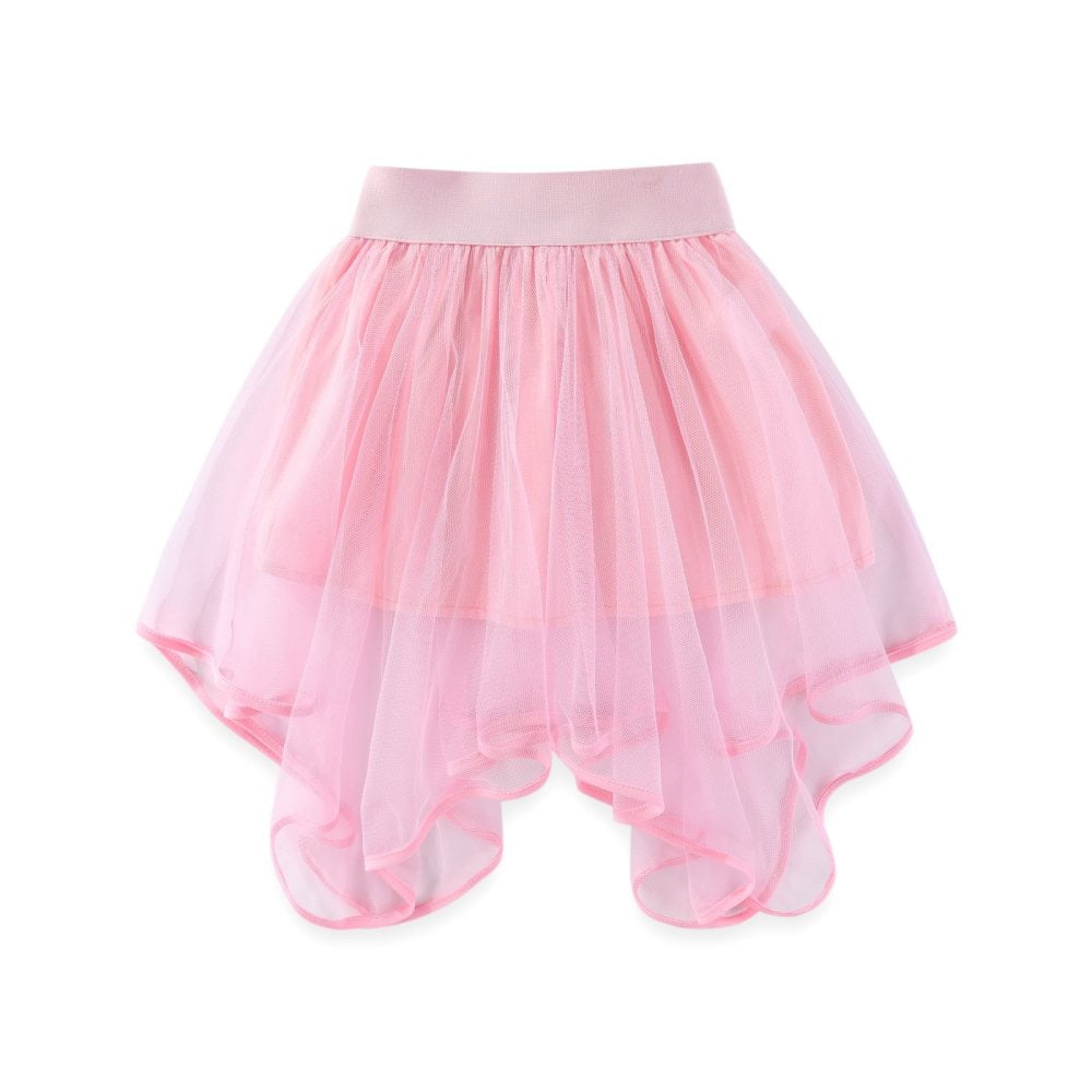 GYRATEDREAM Girls Tulle Skirt Formal High Low Asymmetrical Midi Length ...