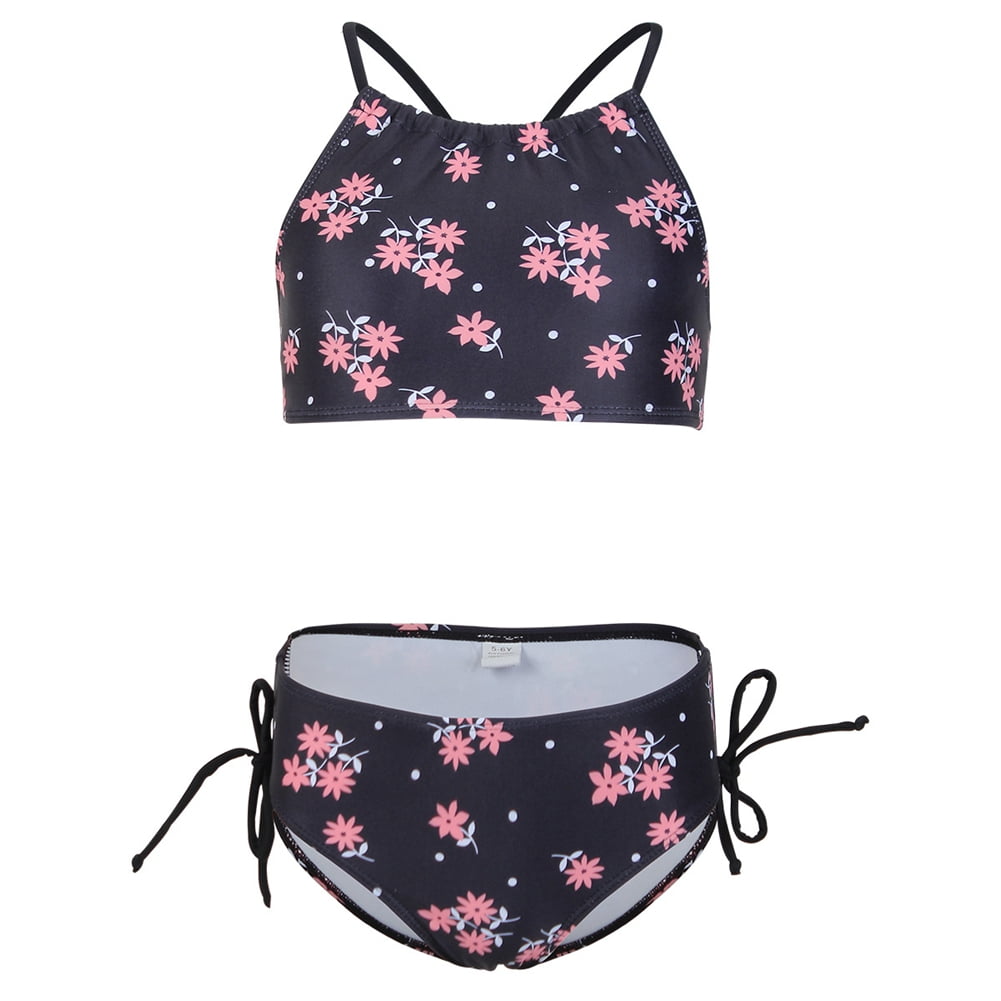 GYRATEDREAM Girls Two Piece Bikini Swimsuit Set, Kids Bathing Suit ...