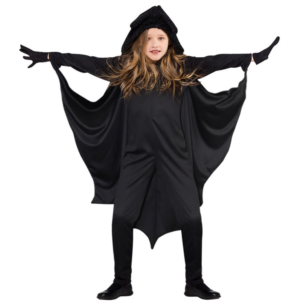 GYRATEDREAM Girls' Vampire Bat Costume, Halloween Animal Cute Dress up ...
