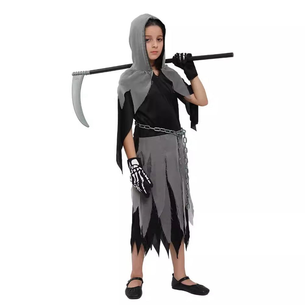 GYRATEDREAM Grim Reaper Costume for Kids Phantom Halloween Costume with ...