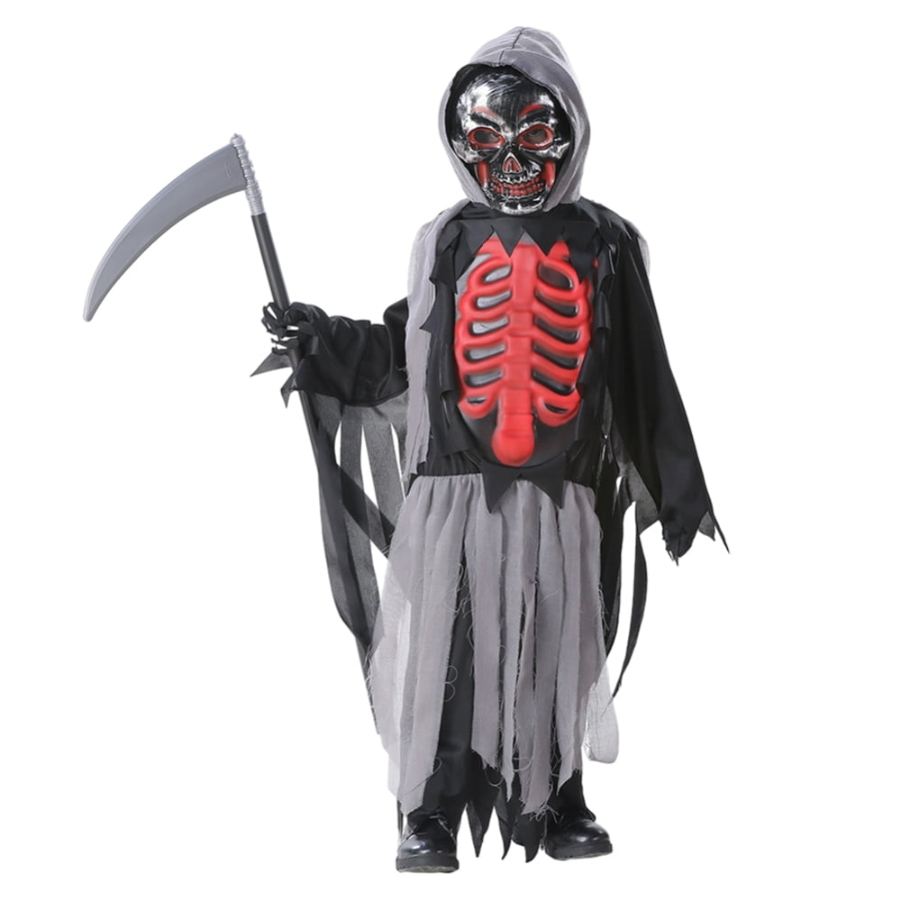 GYRATEDREAM Halloween Costumes for Boys Grim Reaper Costume Kids Set ...
