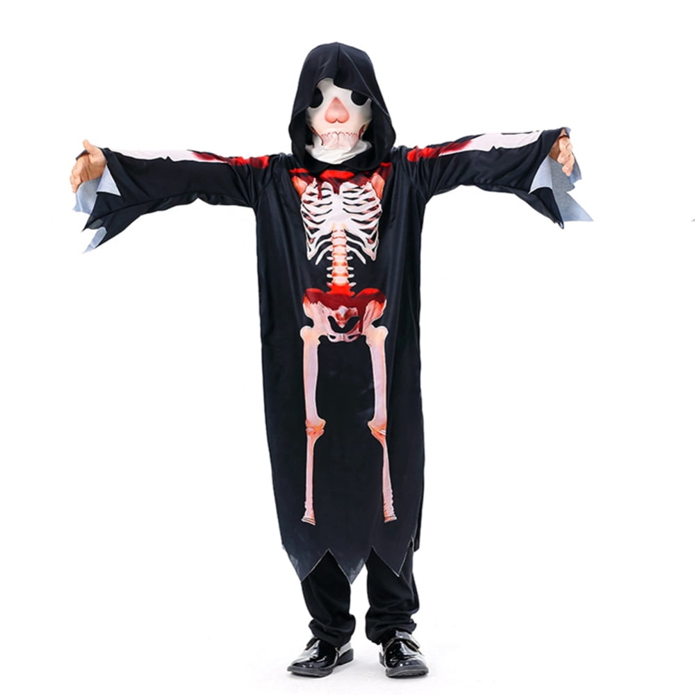 GYRATEDREAM Halloween Kids Scary 3D Skeleton Costume for Boys and Girls ...