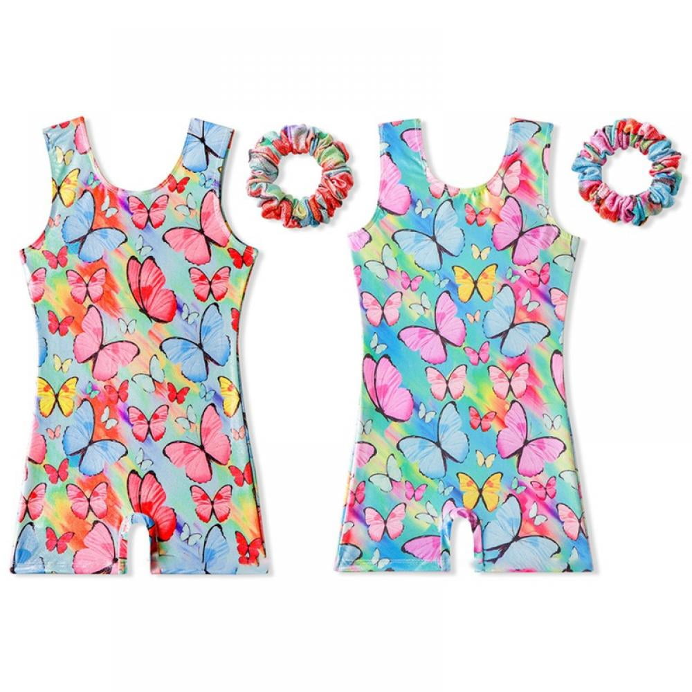 GYRATEDREAM Kid Girls Gymnastic Leotard Sparkly Shiny Ballet Dance One ...