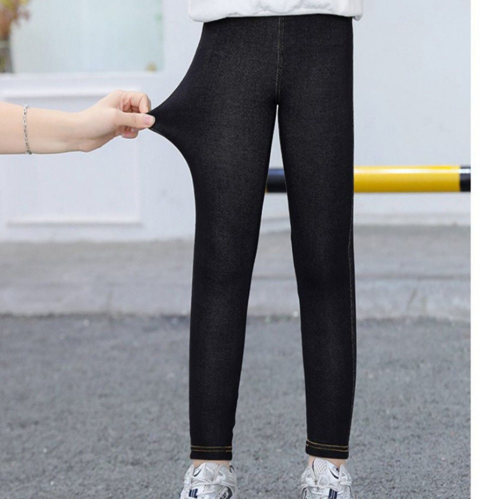 GYRATEDREAM Kid Girls Stretch Denim Legging Teen Soft Breathable High ...