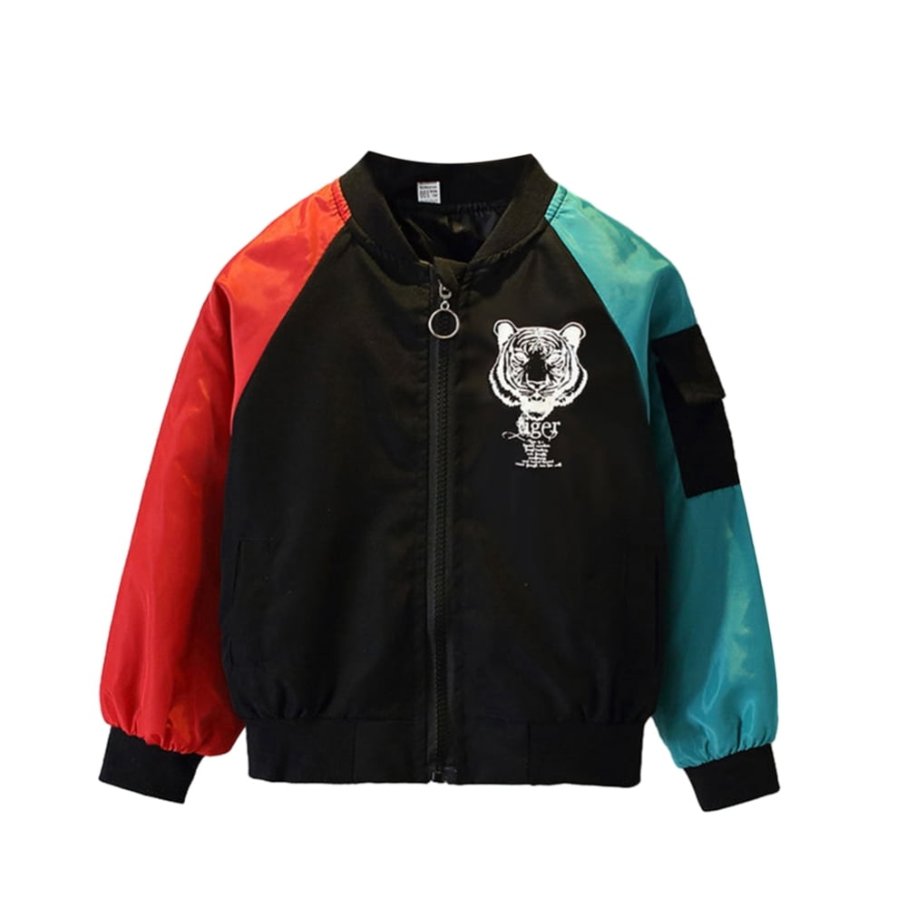GYRATEDREAM Kids Baseball Jackets Boys Fit Varsity Jacket Casual ...