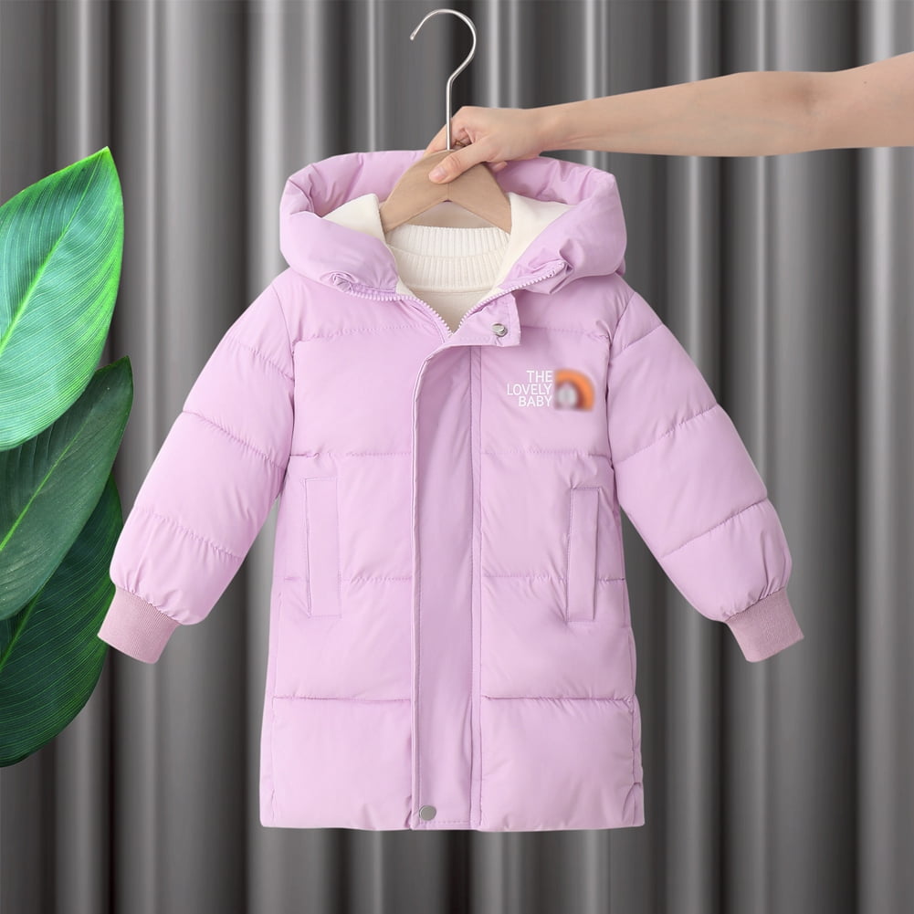 GYRATEDREAM Kids Boys Girls Long Coat Hooded Warm Padded Jacket Toddler Baby Winter Puffer ...