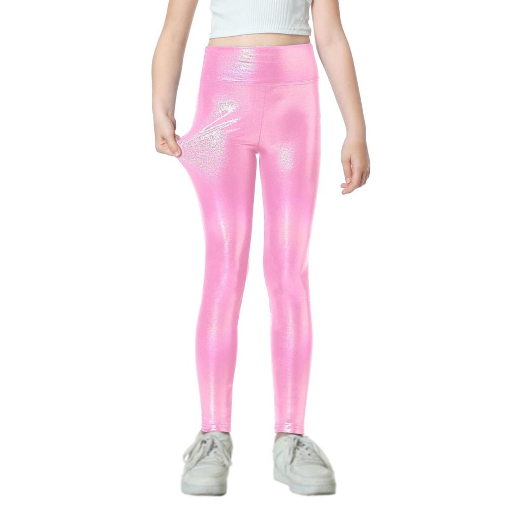 GYRATEDREAM Kids Girls Dance Pants Gymnastic Shiny Metallic Dance ...